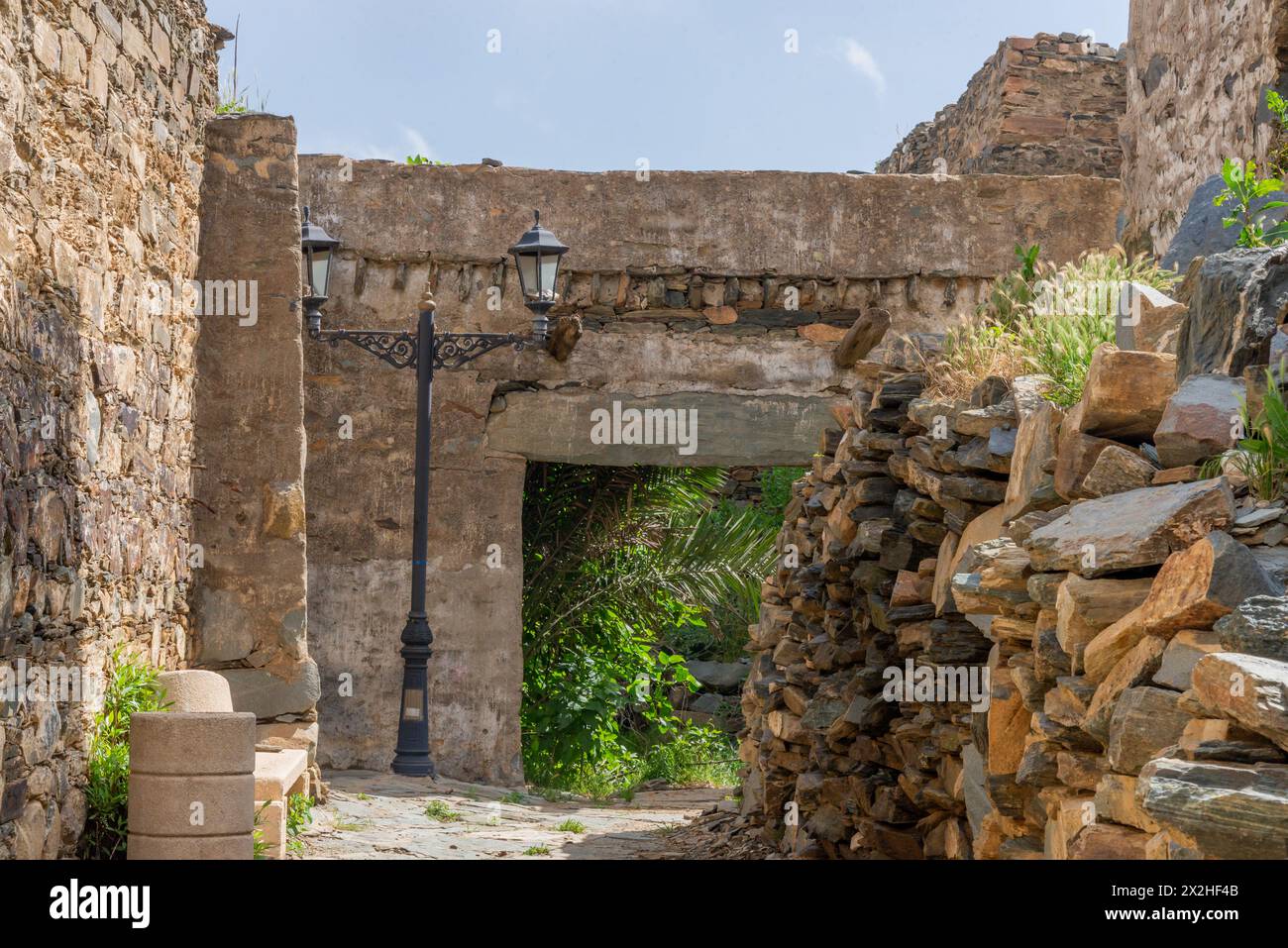 An ancient historical castle constructed using stones in ancient ...