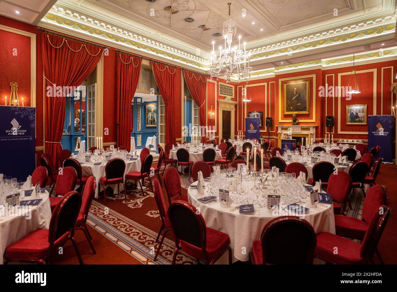 A dining room at the RAC Club. Photo date: Tuesday, September 26, 2023 ...
