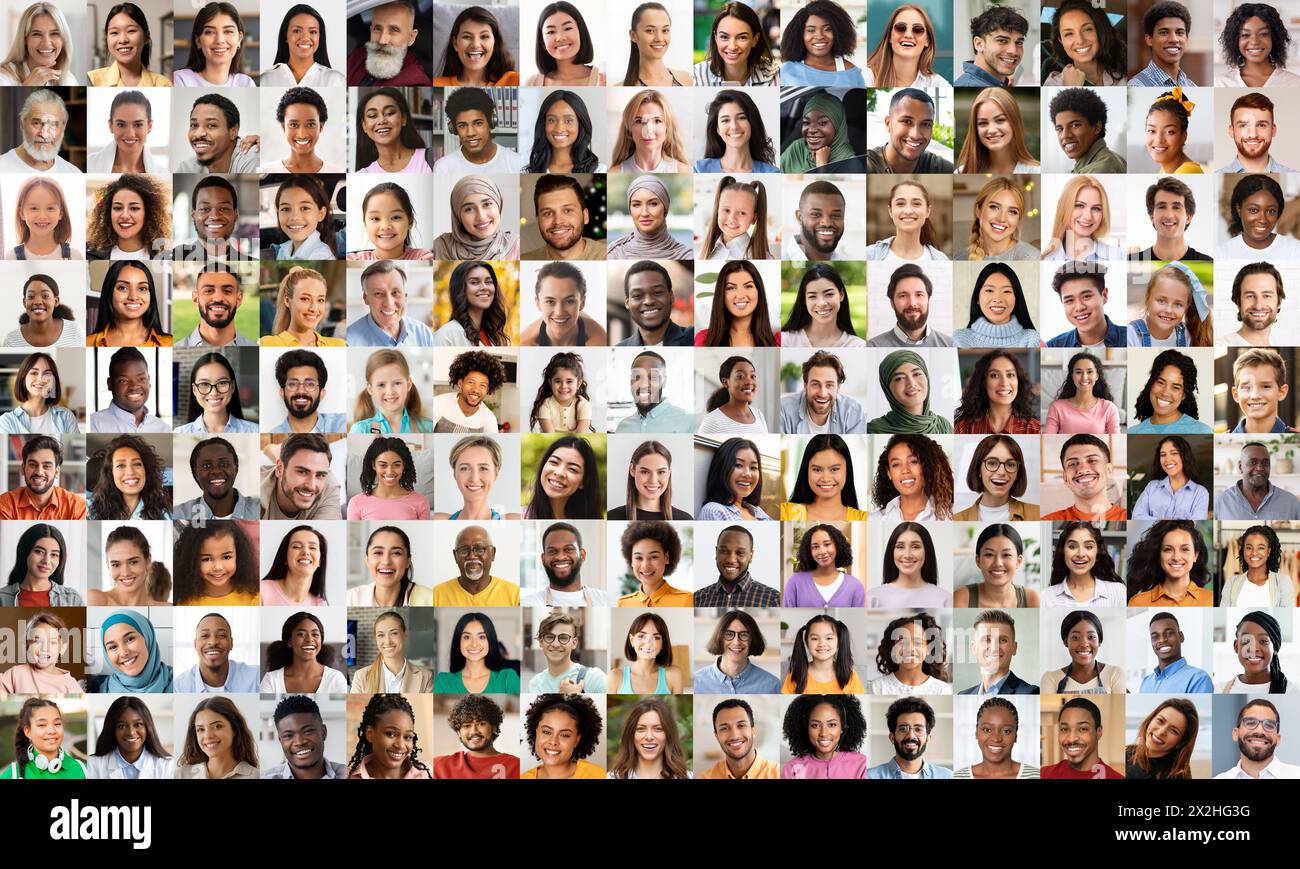 Faces collage world hi-res stock photography and images - Alamy