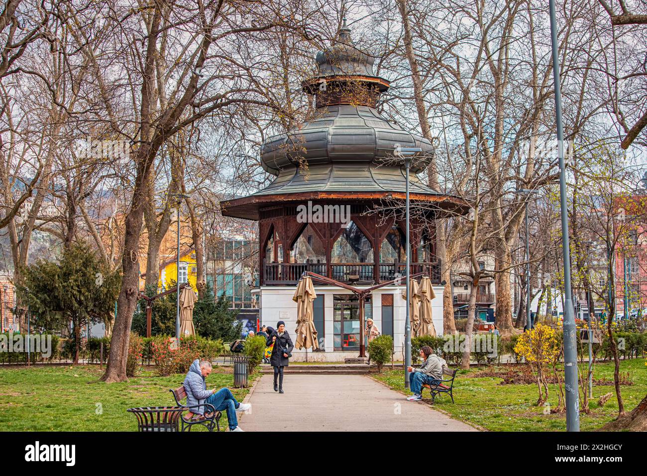 15 March 2024, Sarajevo, Bosnia and Herzegovina: music pavilion: a ...