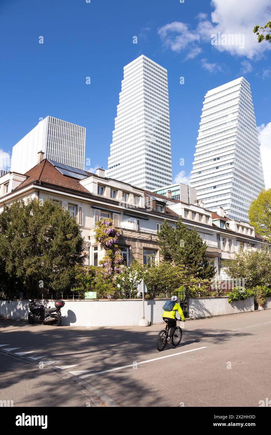 Basel, Switzerland - April 18, 2024: Beautiful old residential houses ...