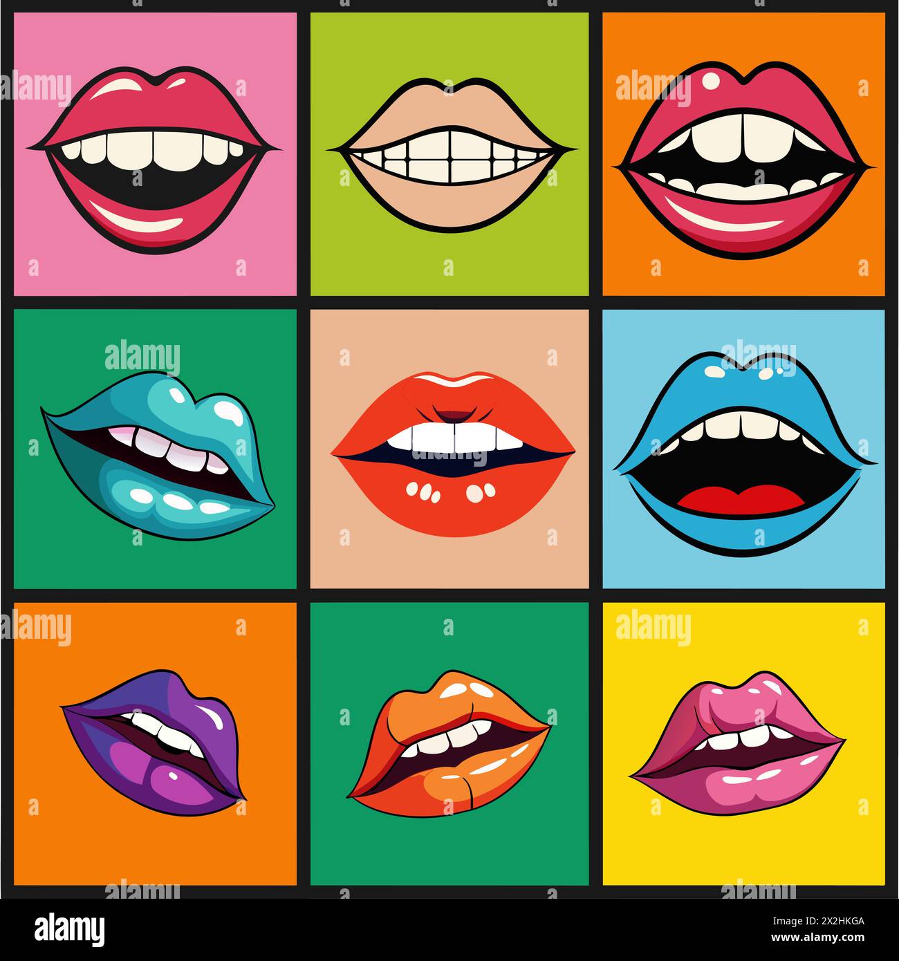 Female Lips Vintage Engraving Stylized Drawing Vector Illustration