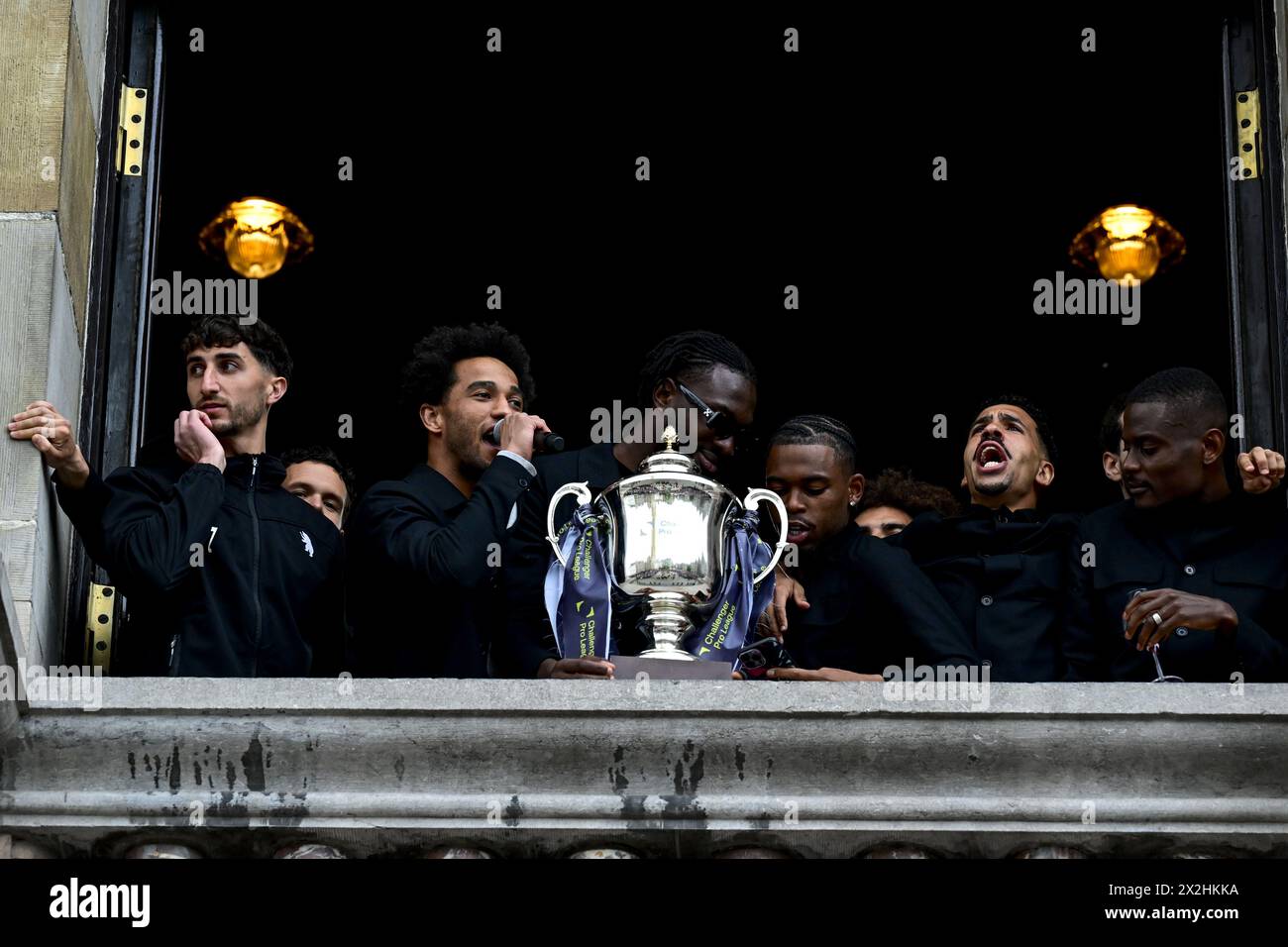 Antwerp, Belgium. 22nd Apr, 2024. Beerschot's players pictured during ...