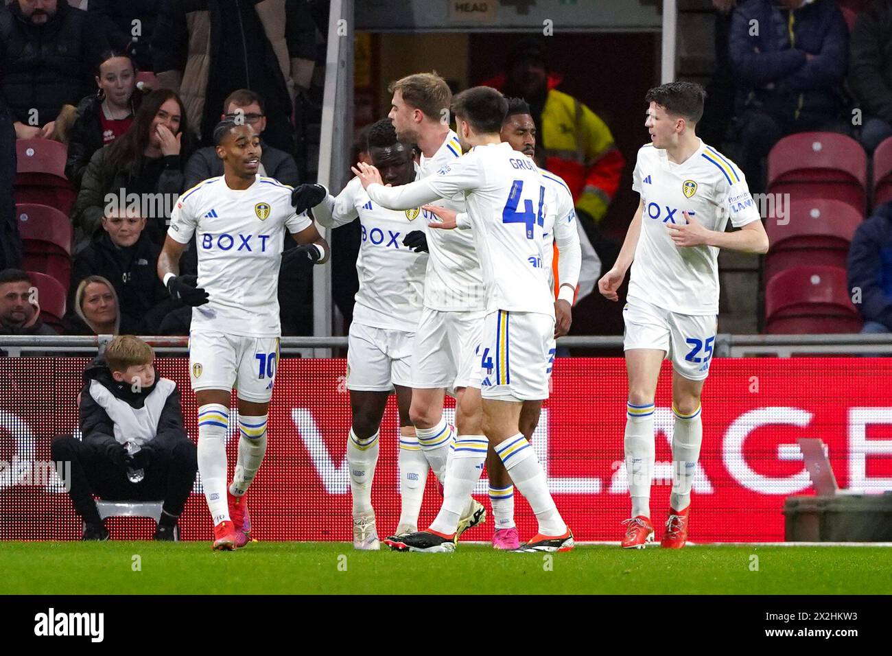 Leeds United's Crysencio Summerville celebrates scoring their side's ...
