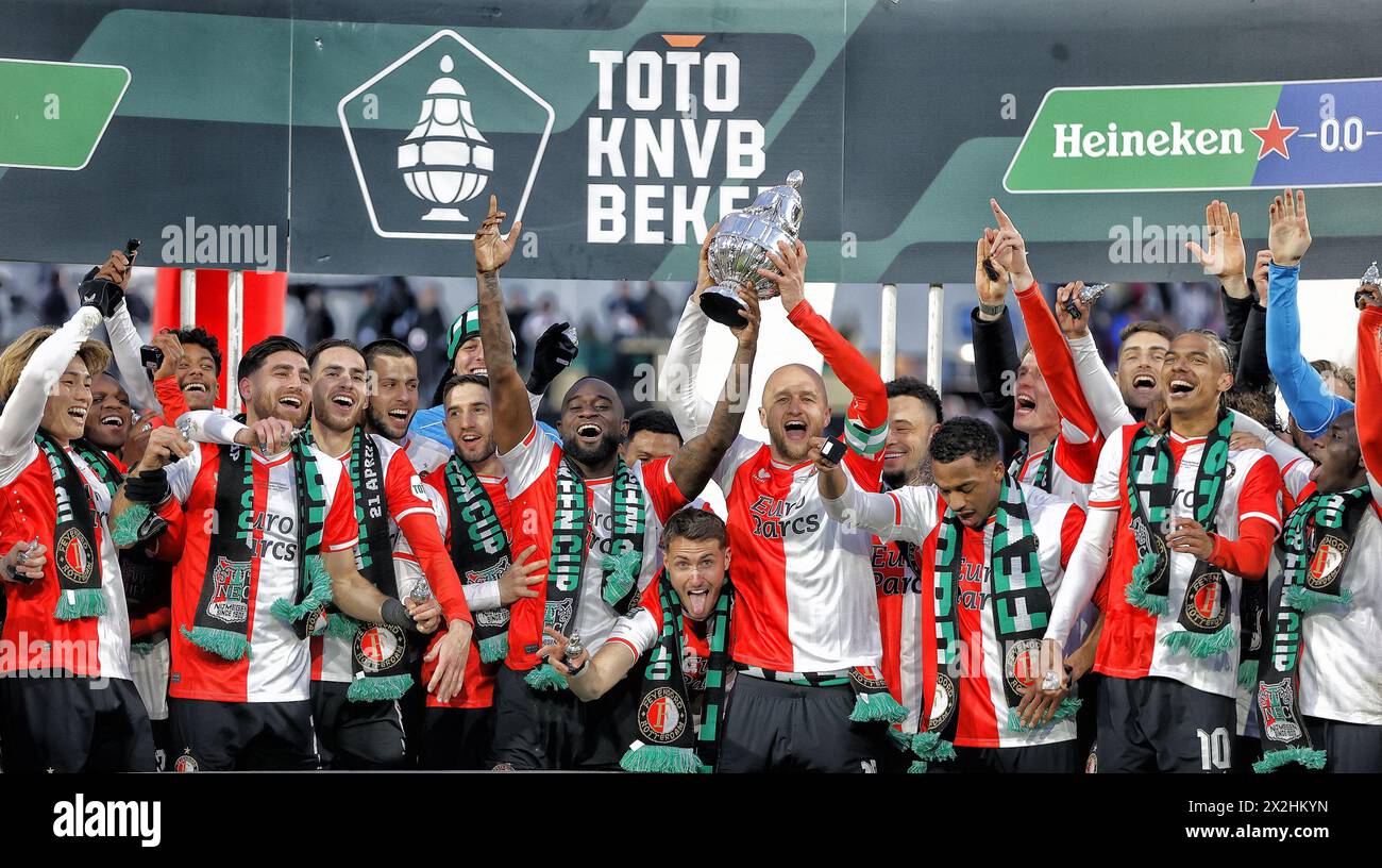 Rotterdam, Netherlands. 21st Apr, 2024. ROTTERDAM, Stadium de Kuip, 21 ...