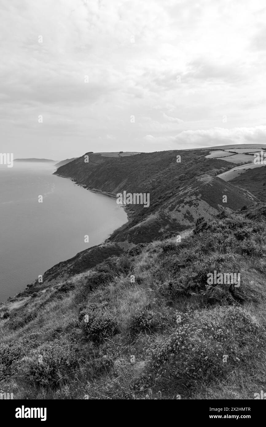 Landscape photo of the coastline at Foreland Point on the north Devon ...