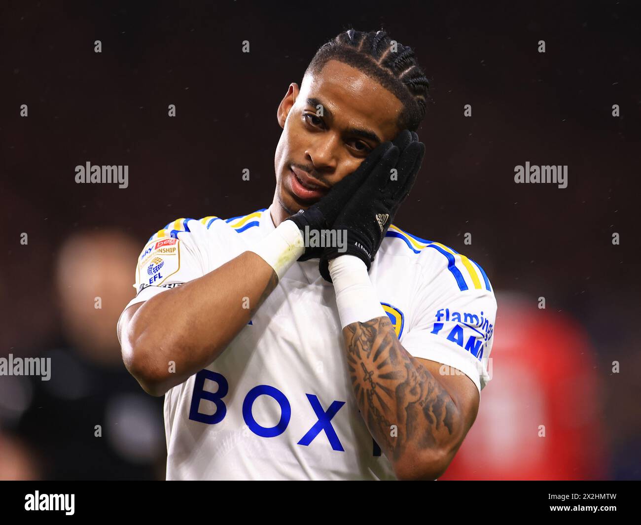 Middlesbrough, UK. 22nd Apr, 2024. Crysencio Summerville of Leeds ...