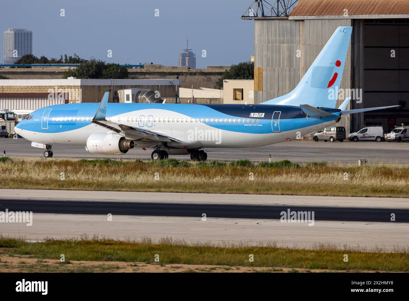 Getjet Airlines Boeing 737-85P (REG: LY-TUI) operating flight KM626 to ...