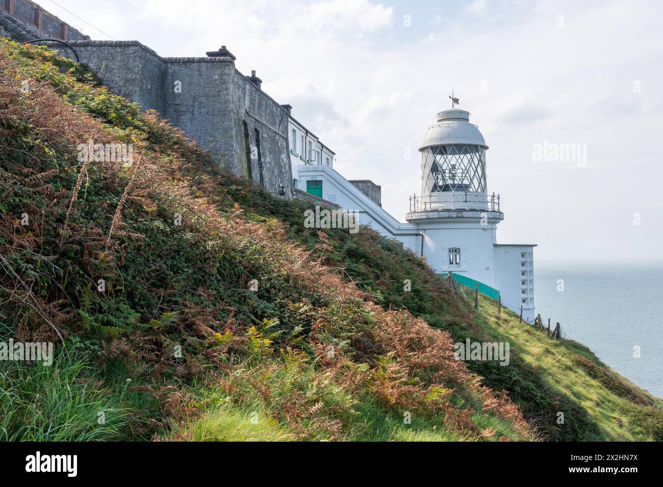 Photo of the Foreland lighthouse at Foreland Point on the north Devon ...