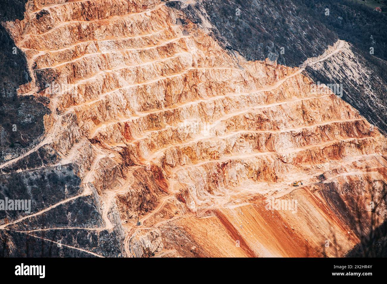 copper quarry reveals the raw beauty of Earth's geology, with rugged ...