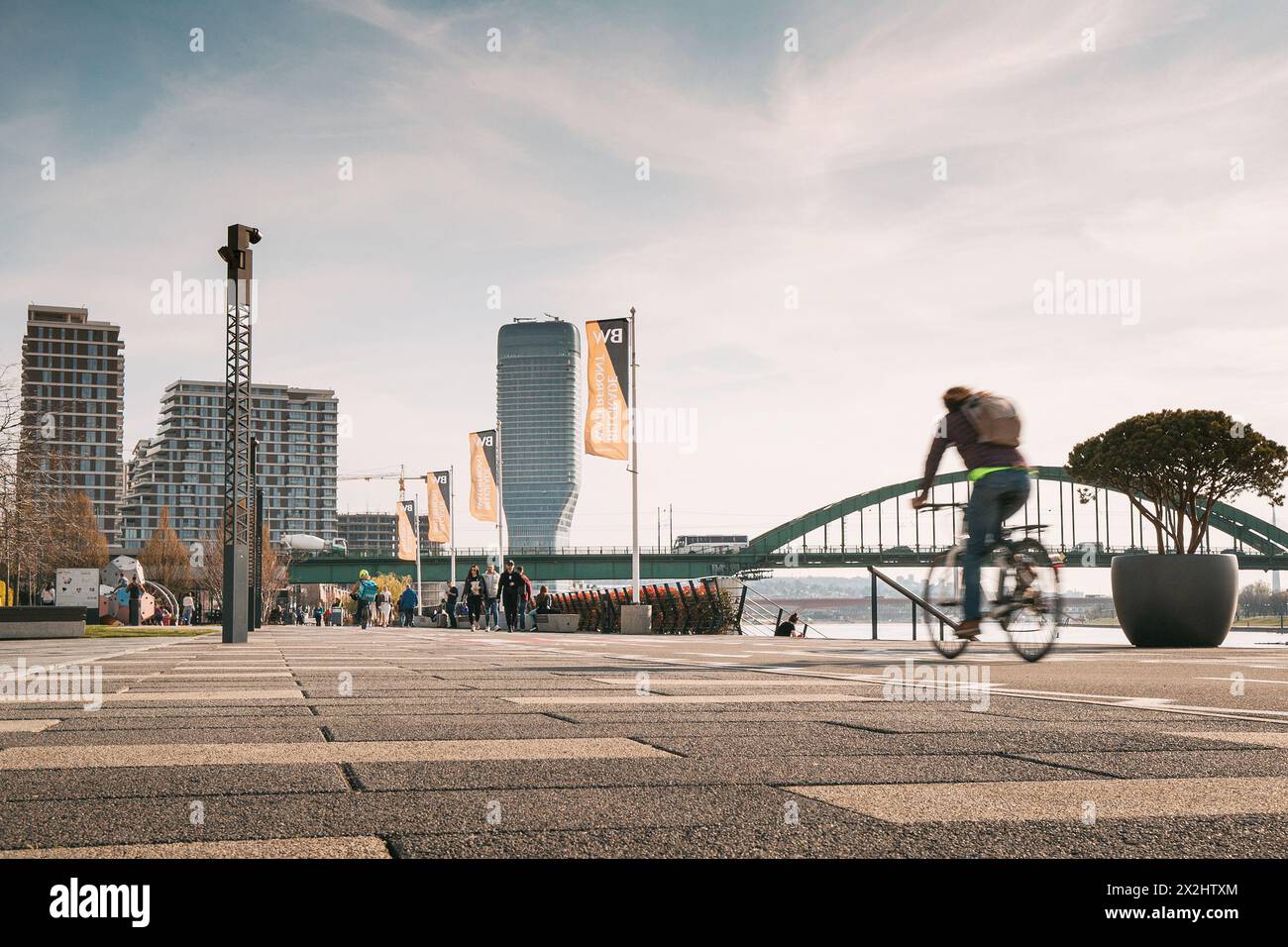 23 March 2024, Belgrade, Serbia: Belgrade's waterfront promenade: A ...