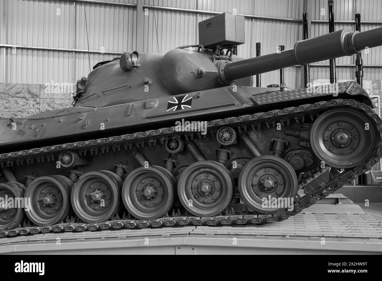 Bovington.Dorset.United Kingdom.August 8th 2023.A Leopard tank from the ...