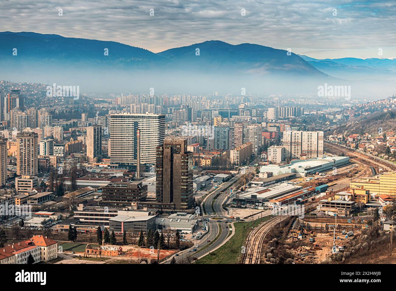 charm of Sarajevo's city from above, where historic houses and urban ...