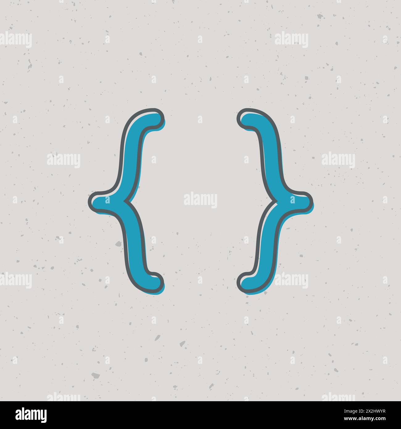 Curly braces icon for graphic design, braces for quote. Stock vector ...