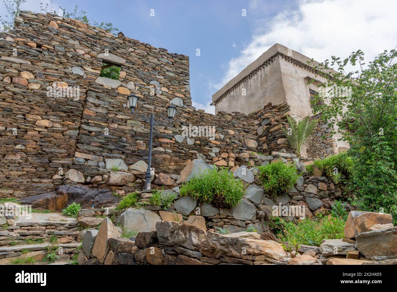 An ancient historical castle constructed using stones in ancient ...