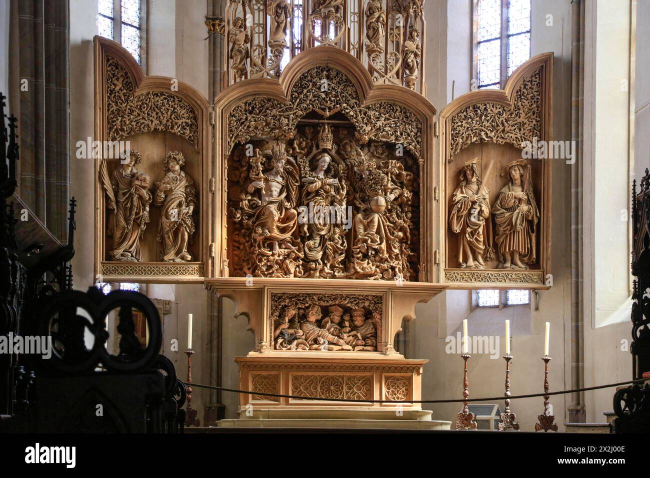 Main altar of St Stephen's Minster in Breisach, one of the most ...