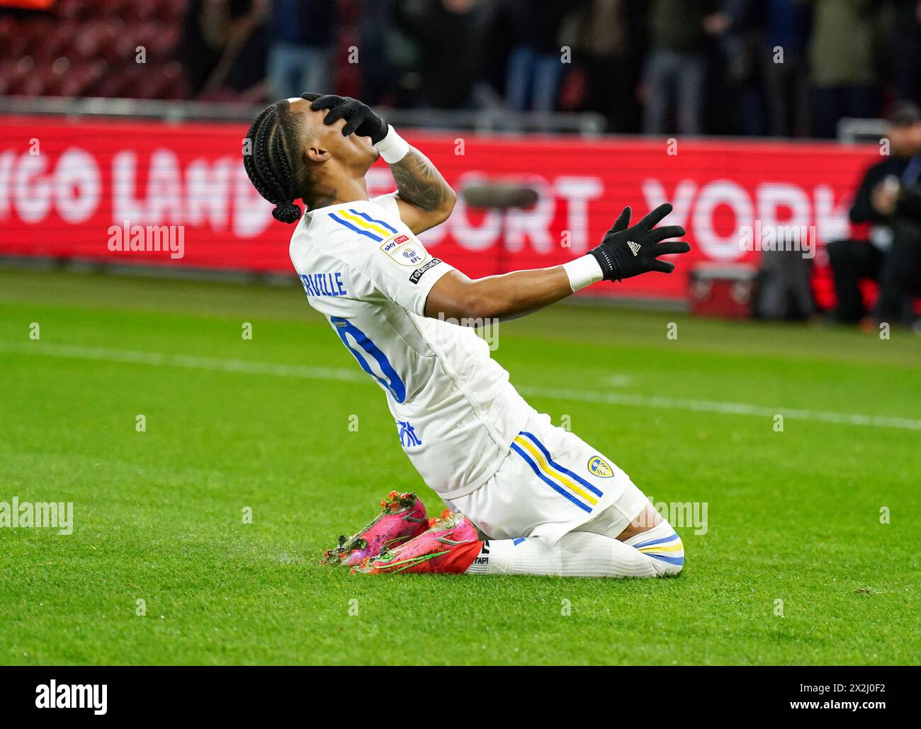 Leeds United's Crysencio Summerville celebrates scoring their side's ...