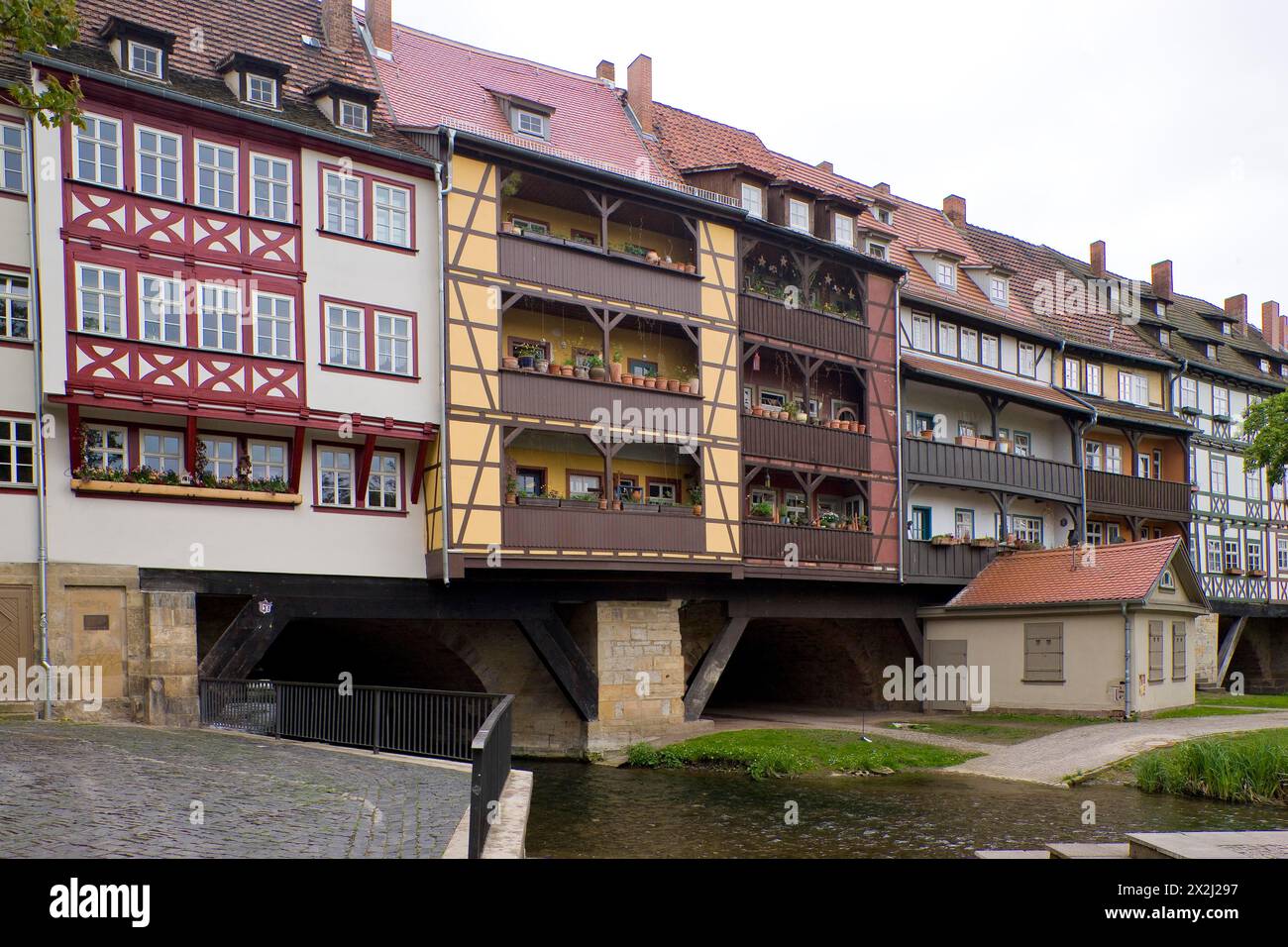 The Kraemerbruecke is the oldest secular building in Erfurt and is one ...