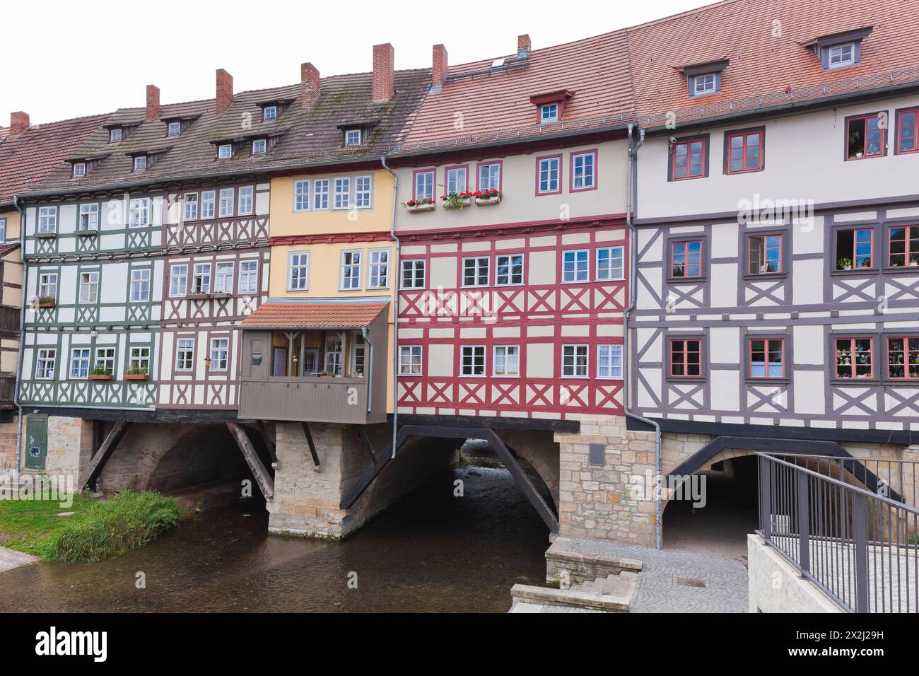 The Kraemerbruecke is the oldest secular building in Erfurt and is one ...