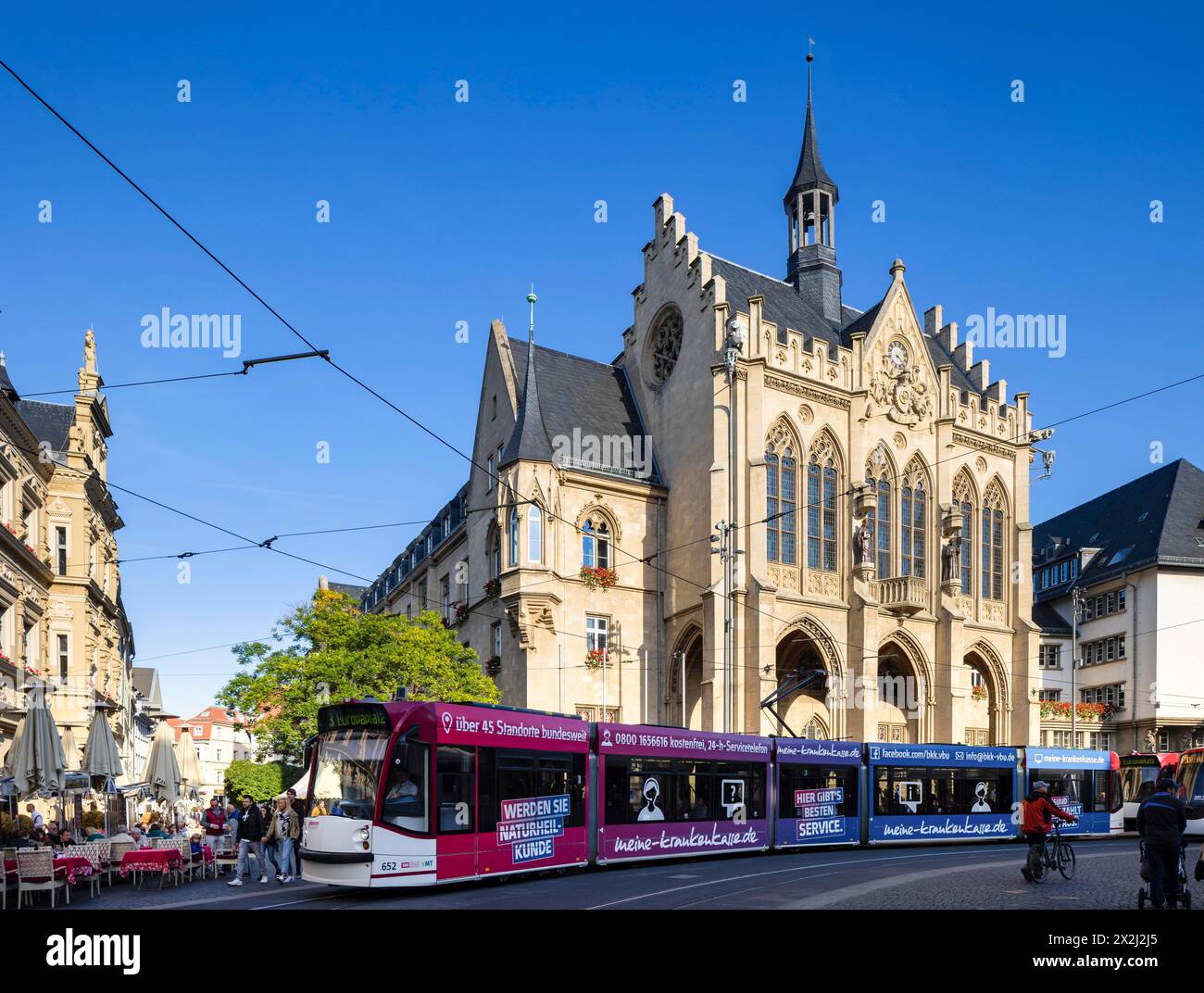 The town hall dates back to 1875 and was built in the neo-Gothic style ...