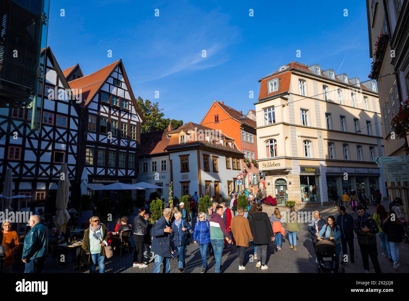 The Kraemerbruecke is the oldest secular building in Erfurt and is one ...