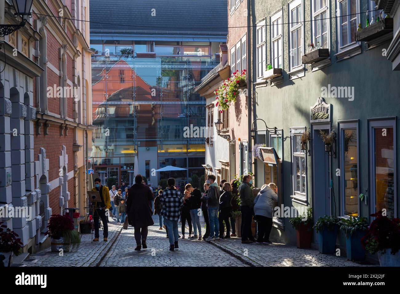The Kraemerbruecke is the oldest secular building in Erfurt and is one ...