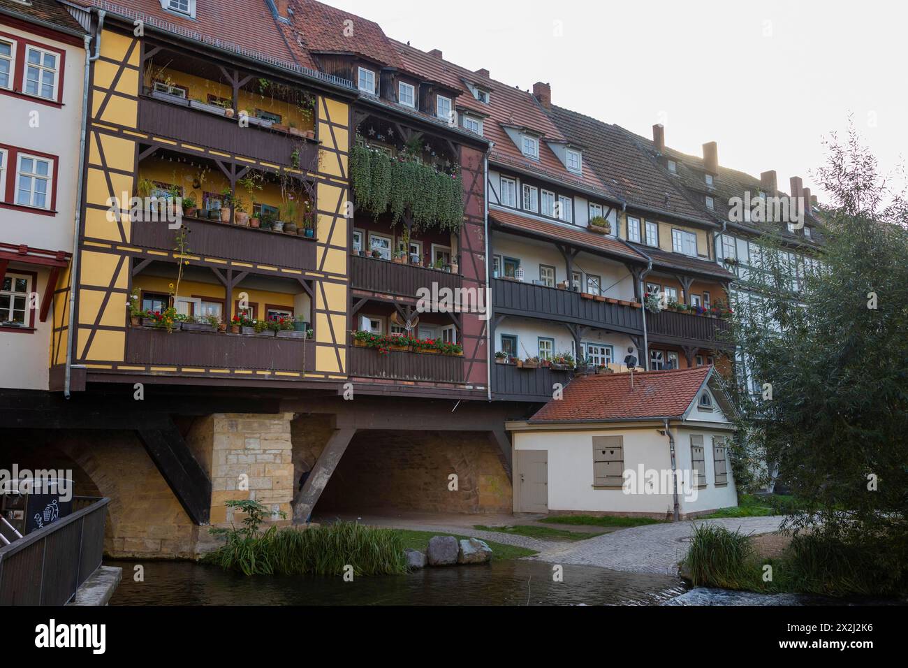 The Kraemerbruecke is the oldest secular building in Erfurt and is one ...