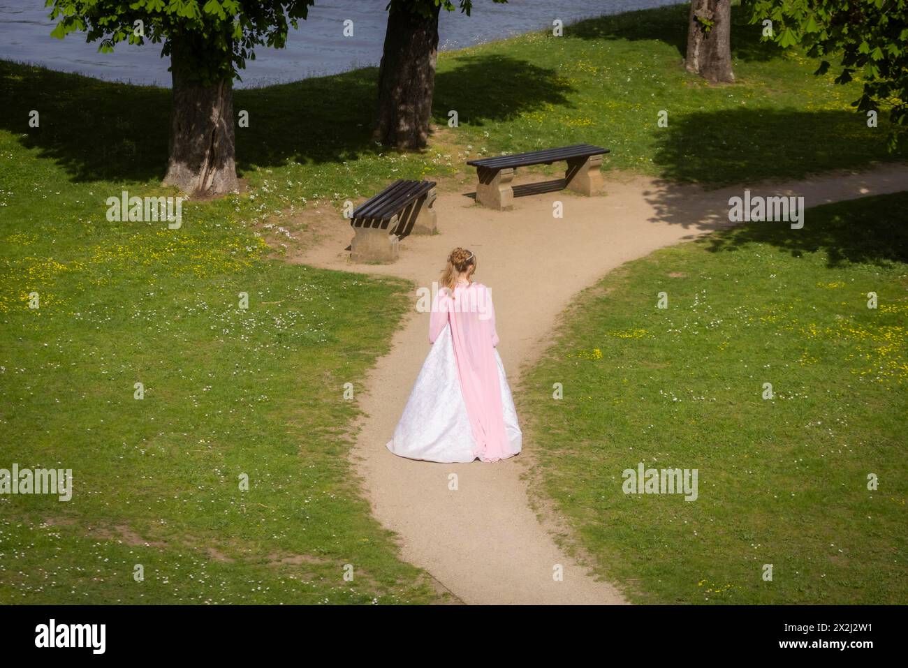 Cinderella can also be seen around Moritzburg Castle in spring. Model ...