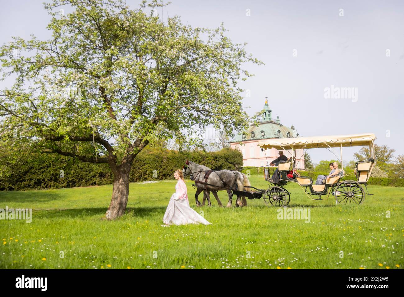 Cinderella can also be seen around Moritzburg Castle in spring. Model ...
