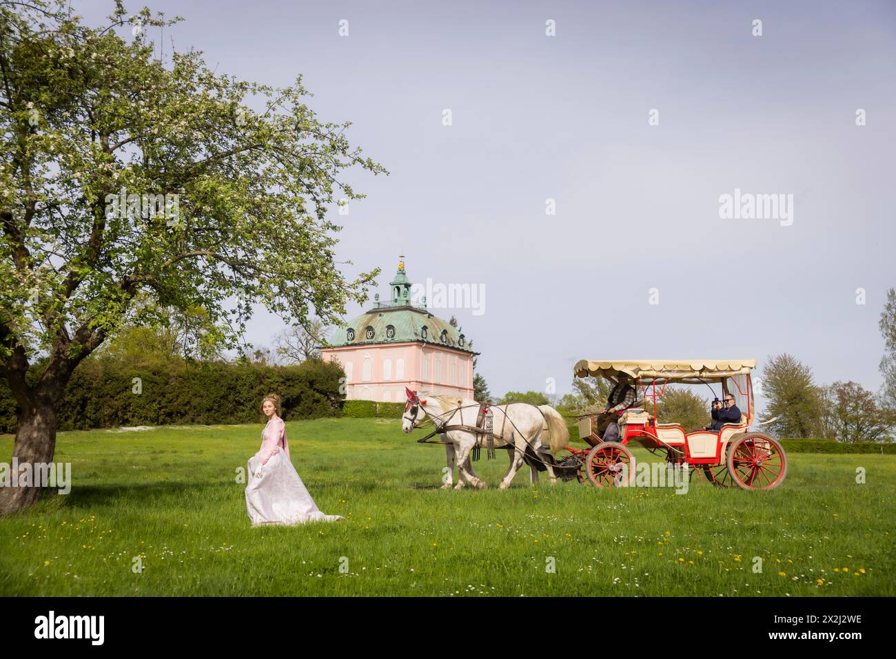 Cinderella can also be seen around Moritzburg Castle in spring. Model ...