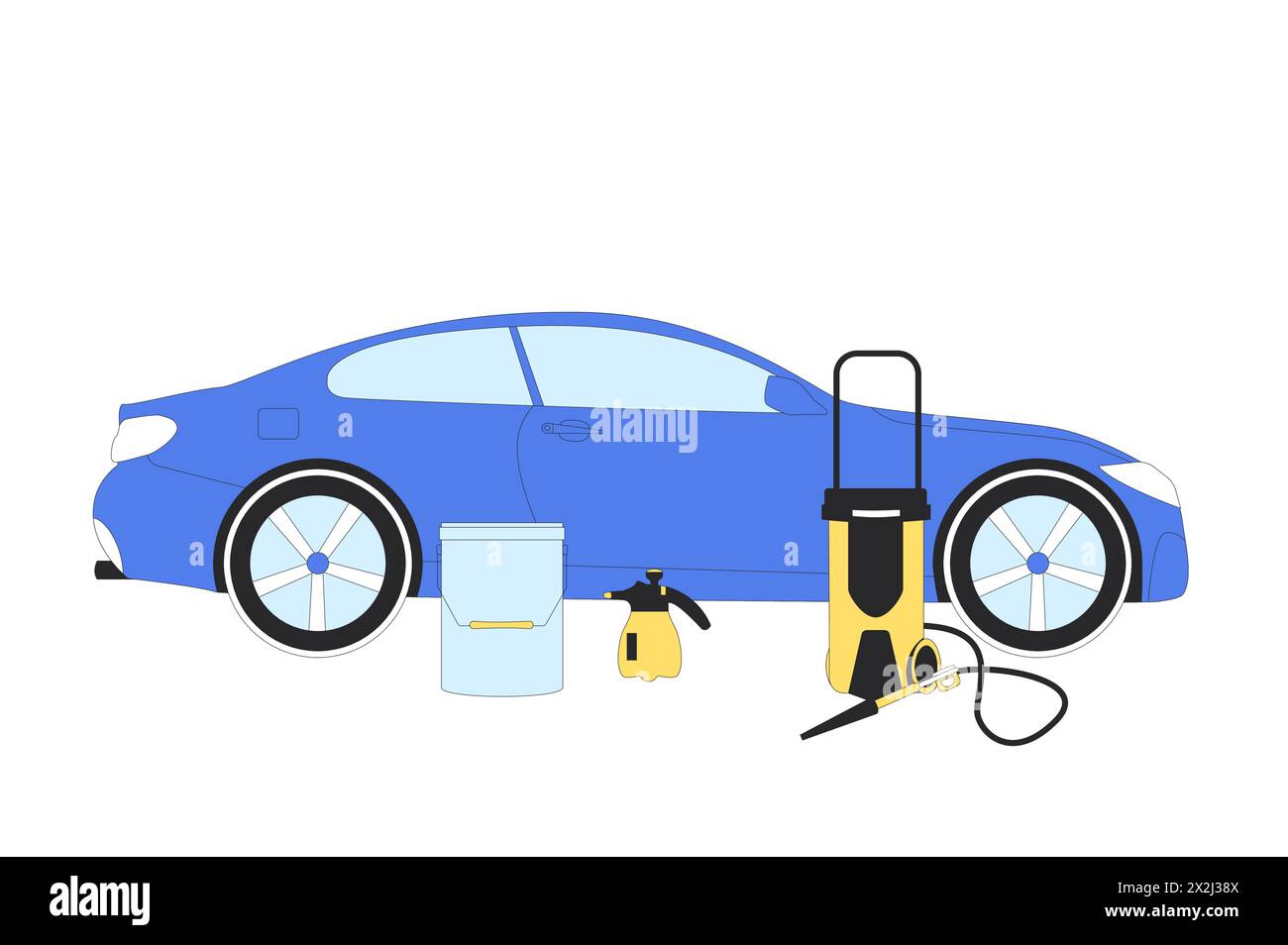 Car wash concept. Vehicle clean station. Repair auto garage. Vector ...