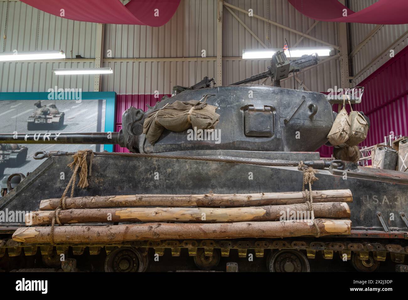 Bovington.Dorset.United Kingdom.February 25th 2024.The Sherman M4A2 ...