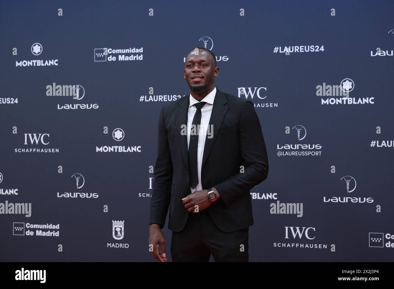 Usain Bolt arrives at the Laureus World Sports Awards at Galería De ...
