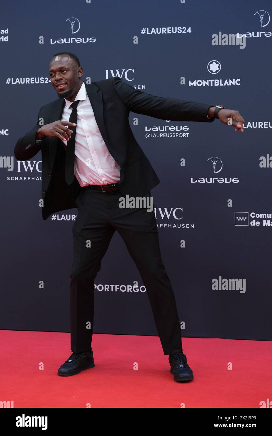 Usain Bolt arrives at the Laureus World Sports Awards at Galería De ...