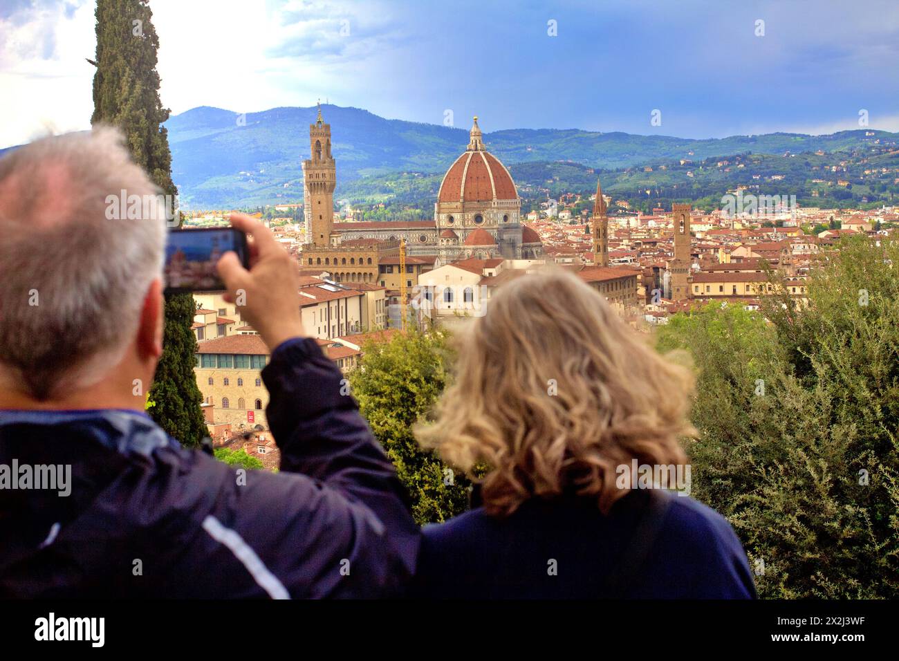 Florence tourist destination drone hi-res stock photography and images ...