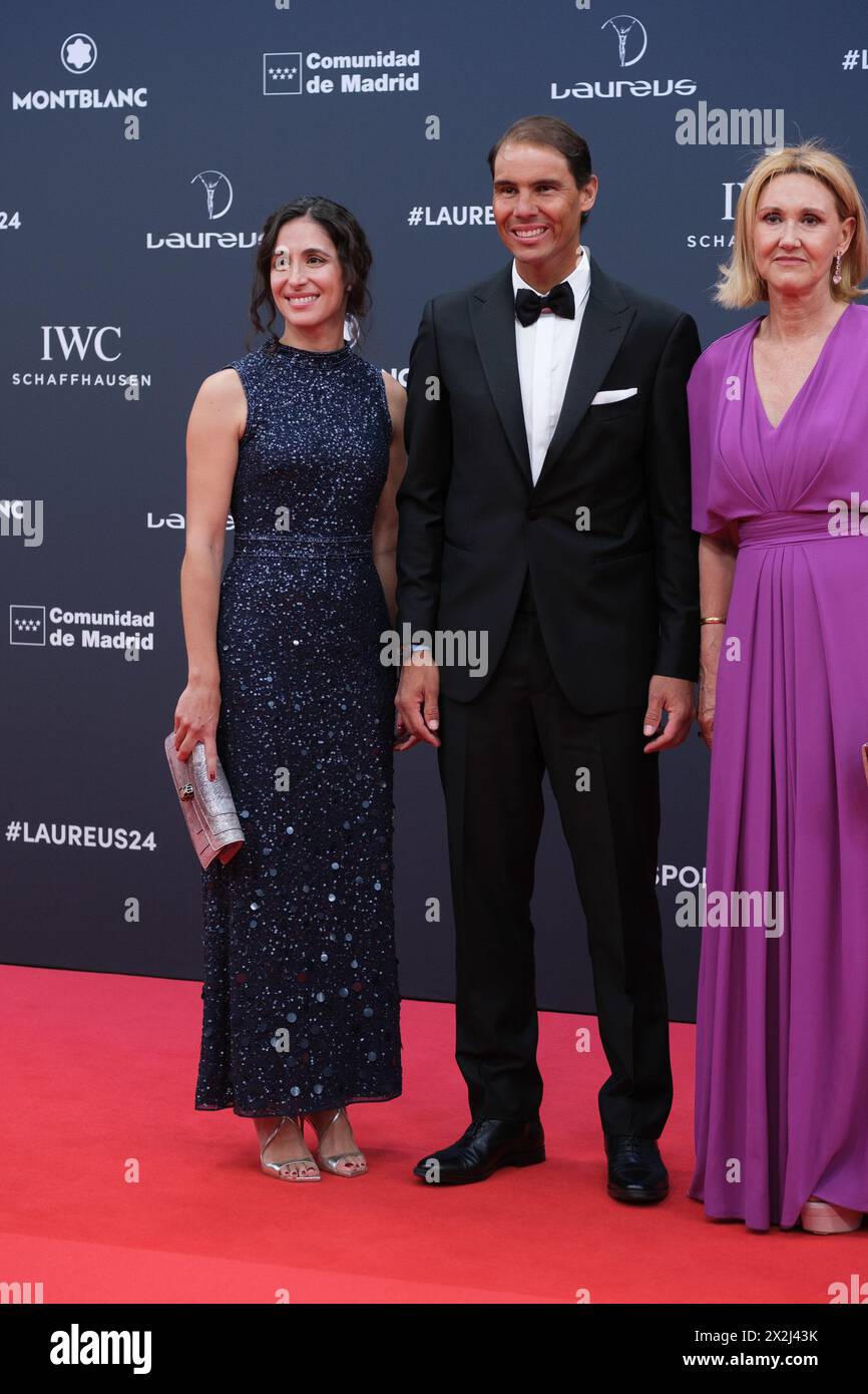 Rafa Nadal and María Francisca Perelló arrives at the Laureus World ...
