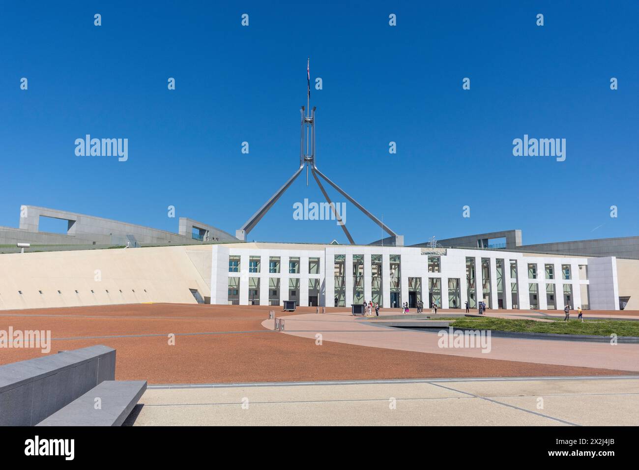 Main entrance to Parliament House, Capital Hill, Parliamentary Triangle, Canberra, Australian ...