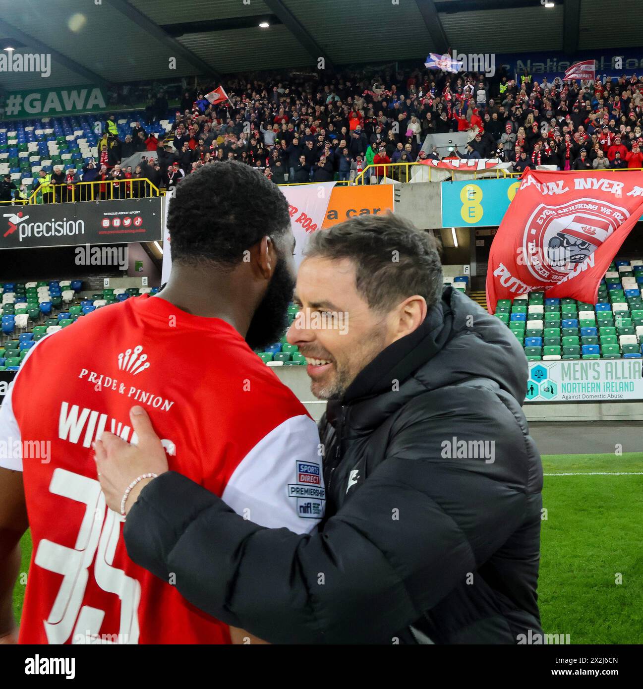 Windsor Park, Belfast, Northern Ireland, UK. 22nd Apr 2024. Sports ...