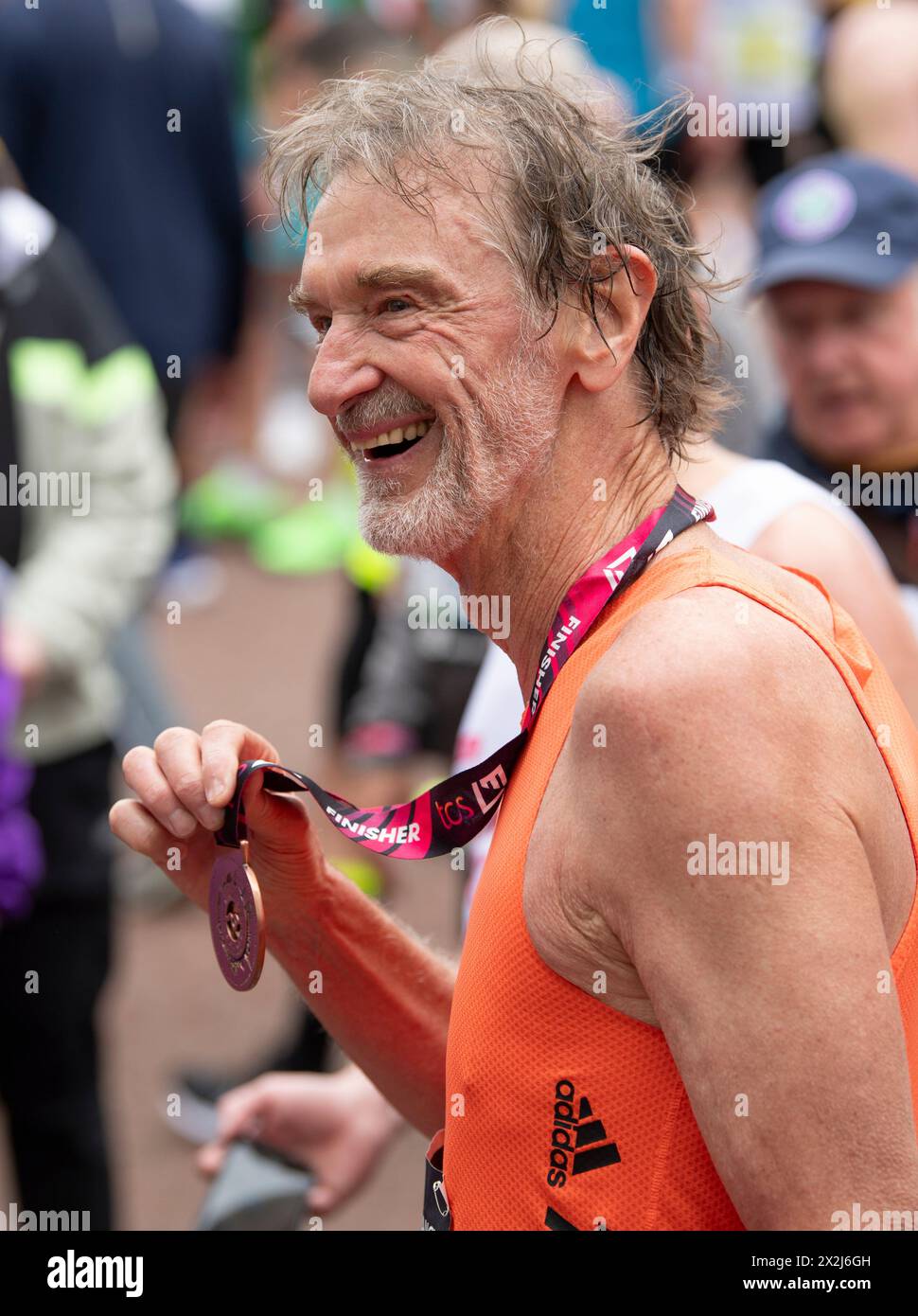 Sir Jim Ratcliffe during the 2024 TCS London Marathon on April 21, 2024 ...