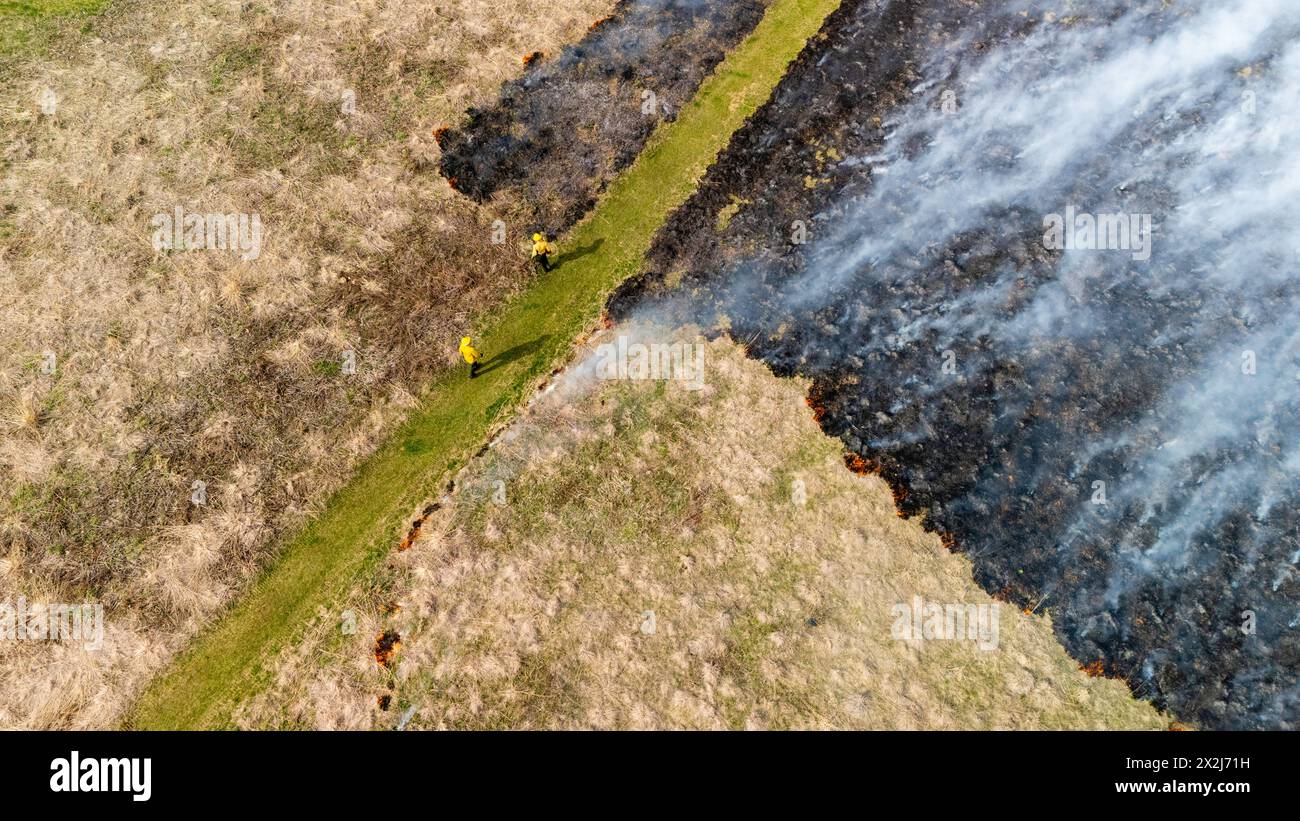 Prairie fire aerial hi-res stock photography and images - Alamy