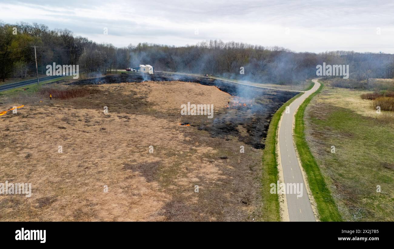 Prairie fire aerial hi-res stock photography and images - Alamy