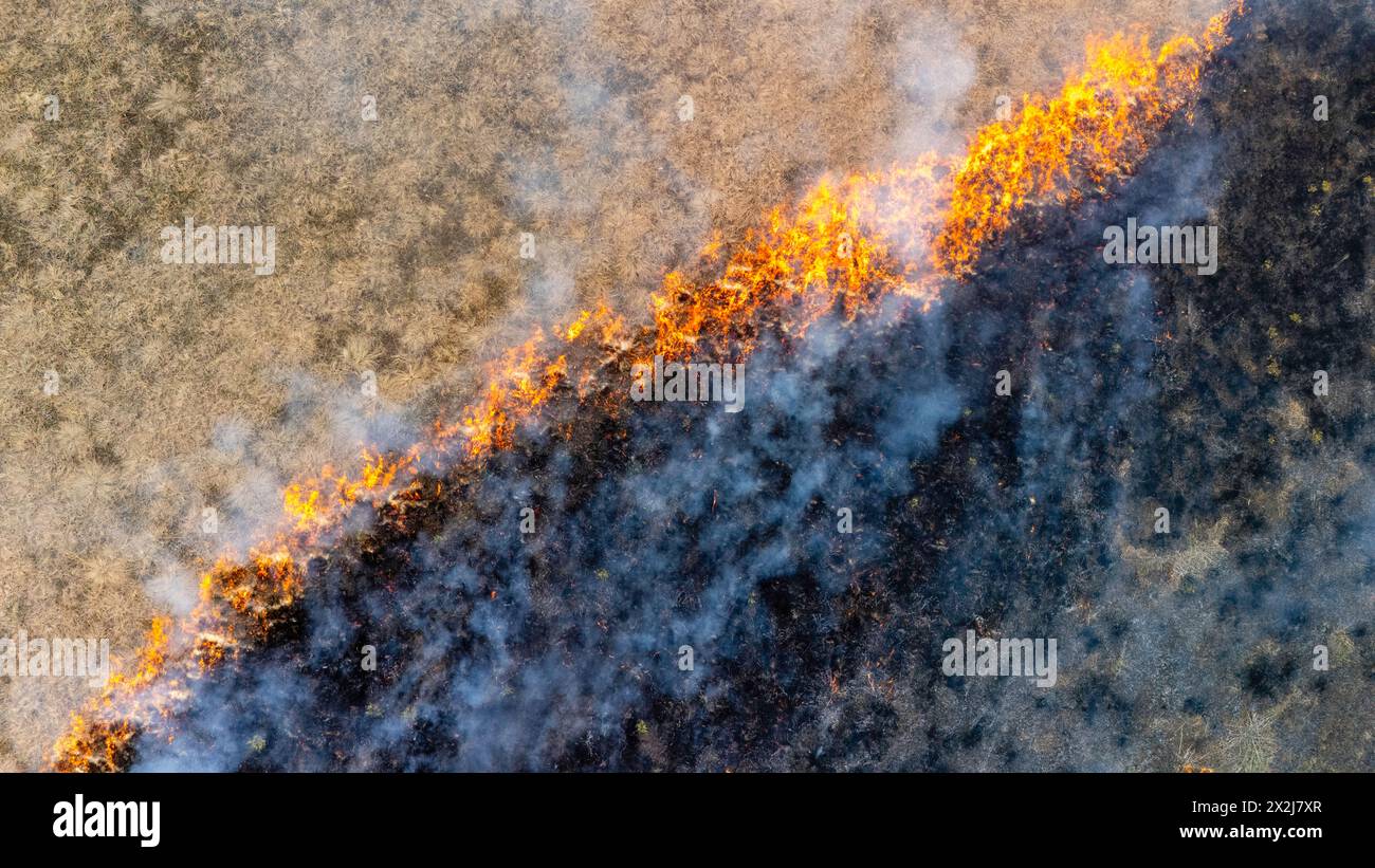 Prairie fire aerial hi-res stock photography and images - Alamy