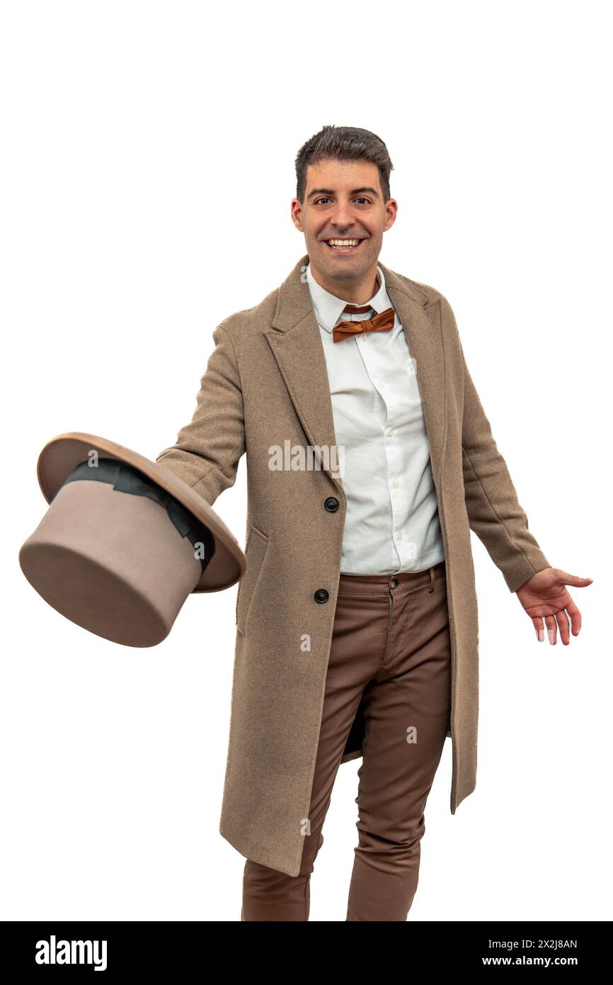 Old trench coat and hat hi-res stock photography and images - Alamy