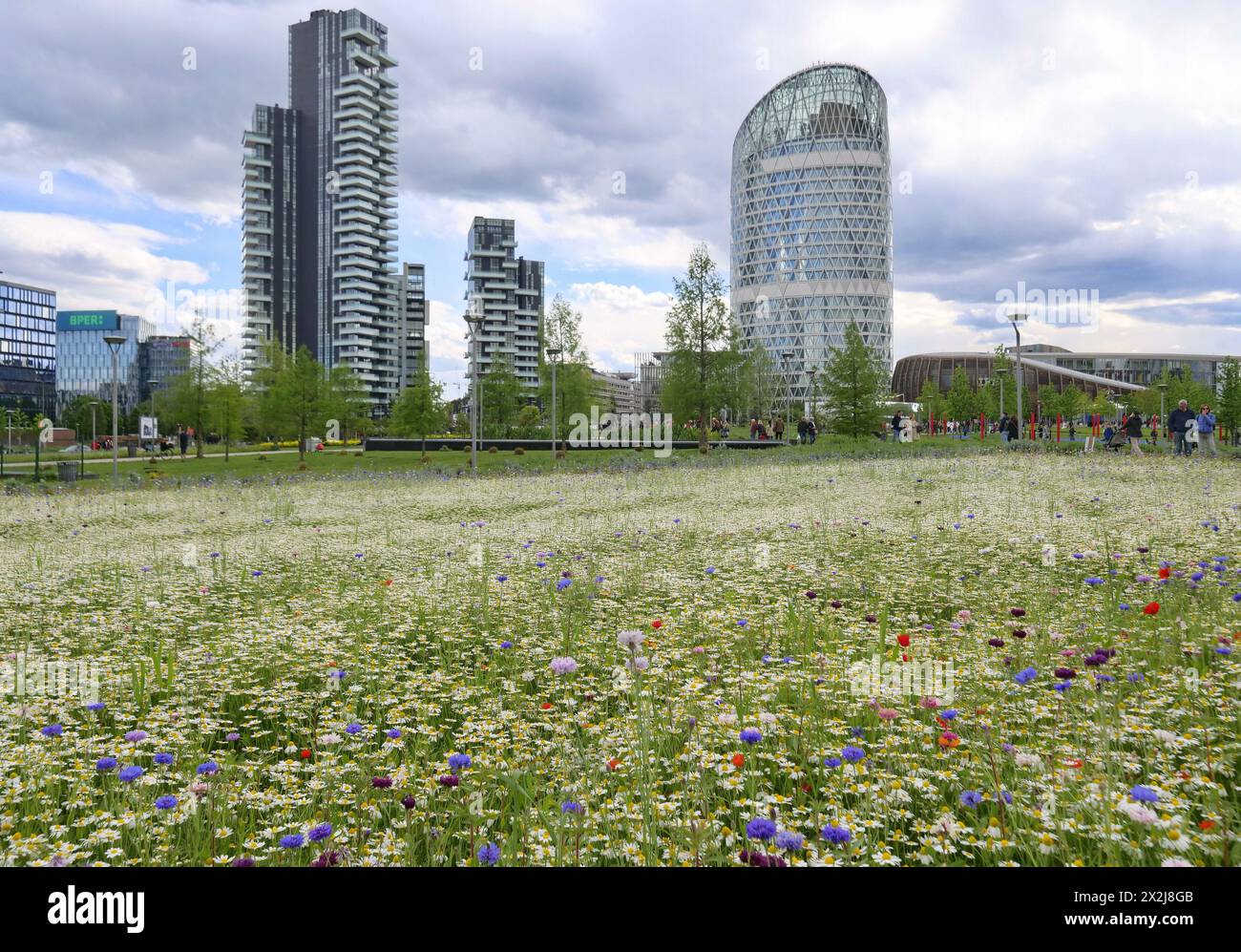 Milan, . 22nd Apr, 2024. Beautiful spring blooms at Bam, the most ...