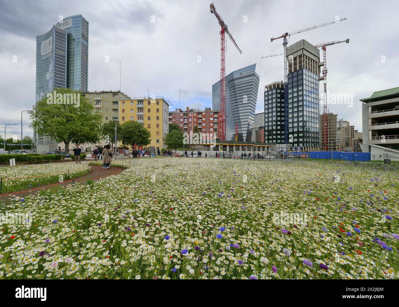 Milan, . 22nd Apr, 2024. Beautiful spring blooms at Bam, the most ...
