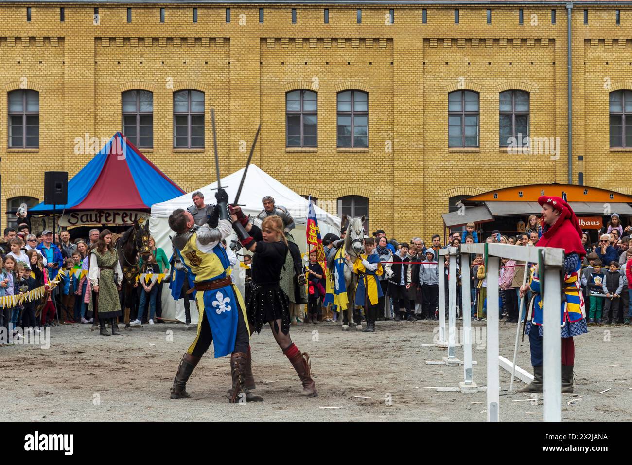 Berlin, Germany - 30 March, 2024: Medieval Fair: Easter Knight ...