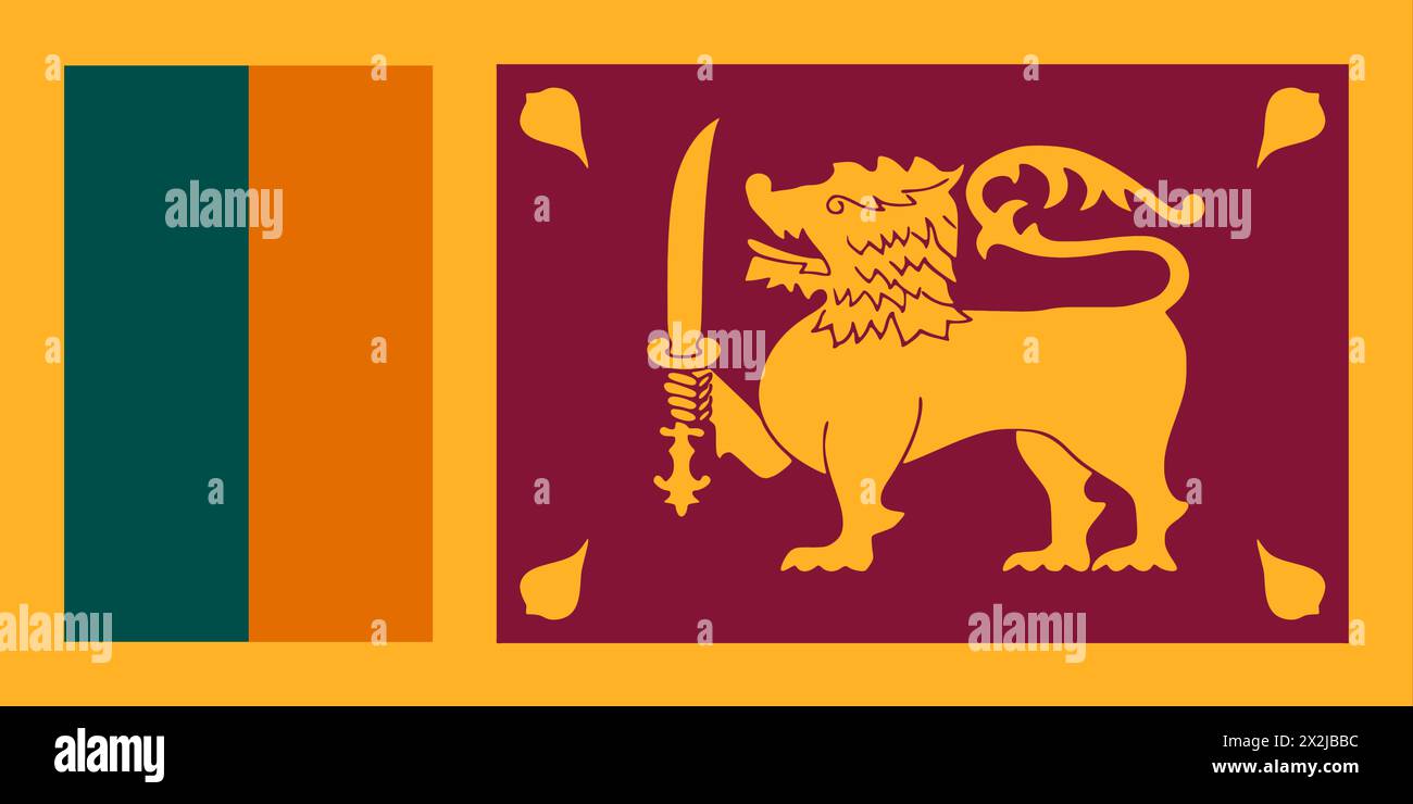 Flag sri lanka flagpole icon hi-res stock photography and images - Alamy