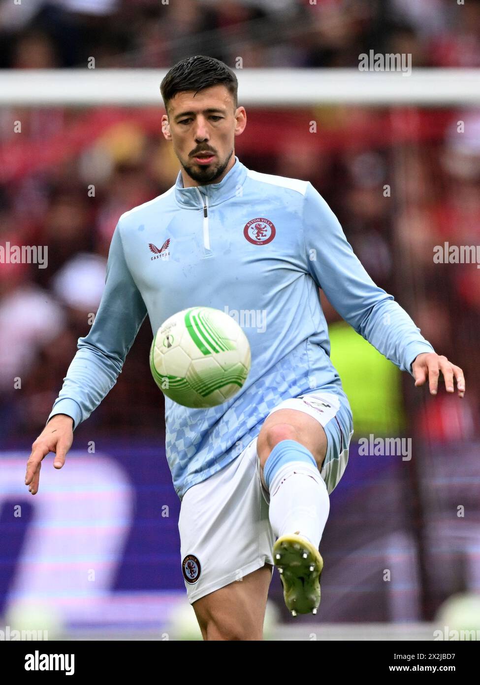 LILLE - Clement Lenglet of Aston Villa FC during the UEFA Conference ...