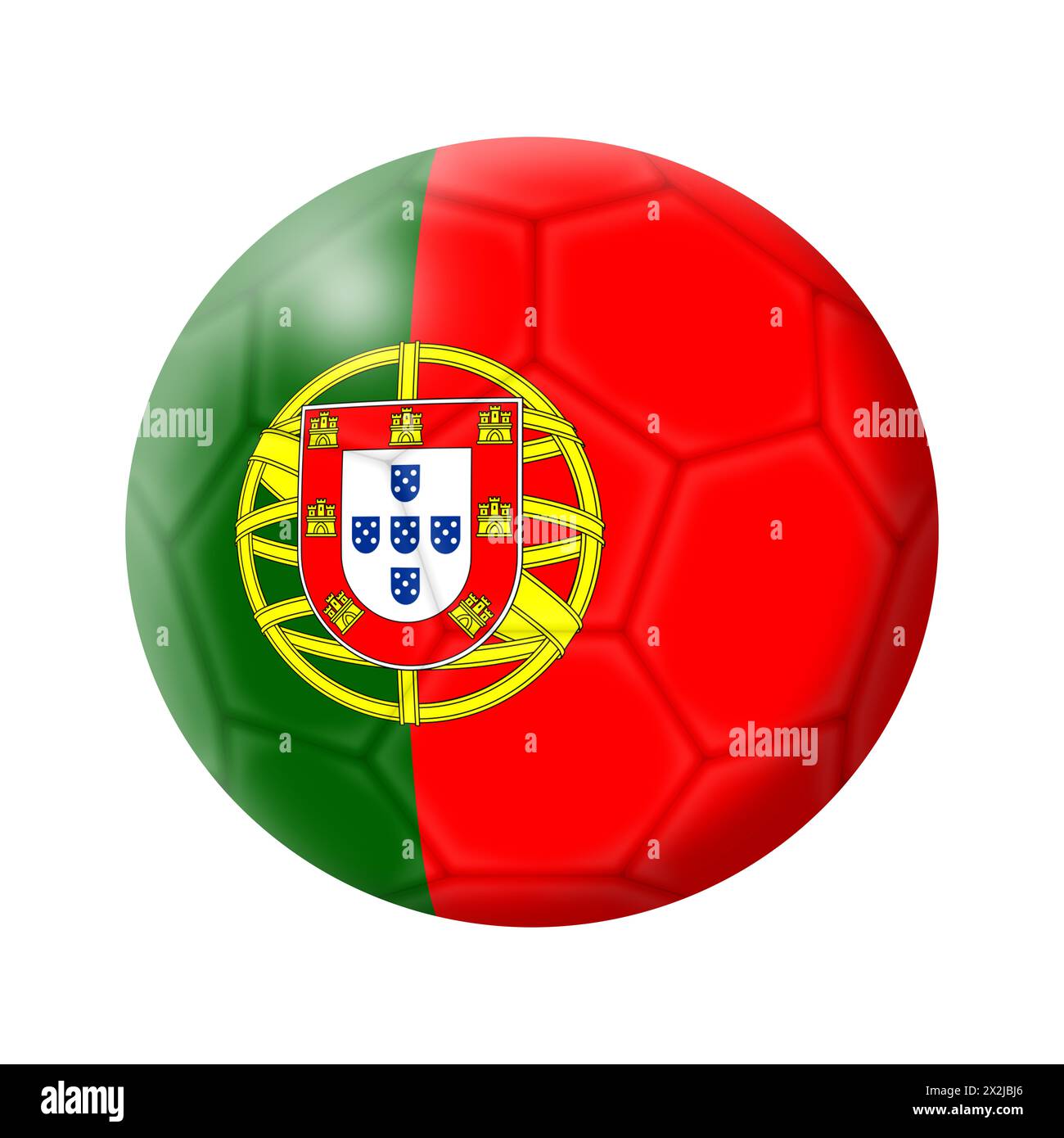 Portugal soccer ball football with clipping path Stock Photo - Alamy