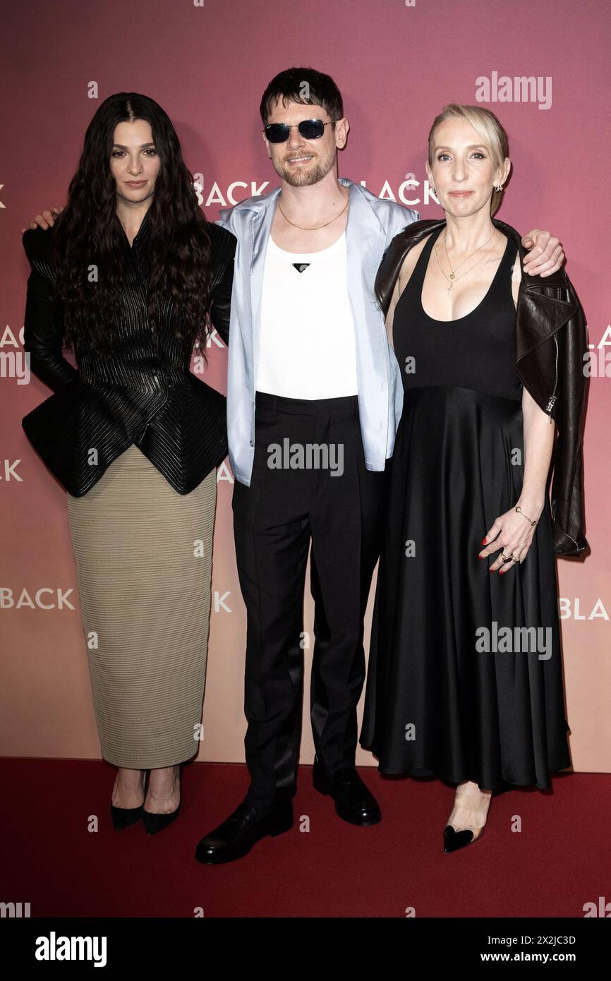 Paris, France. 12th Apr, 2024. Marisa Abela, Jack O'Connell and Sam ...